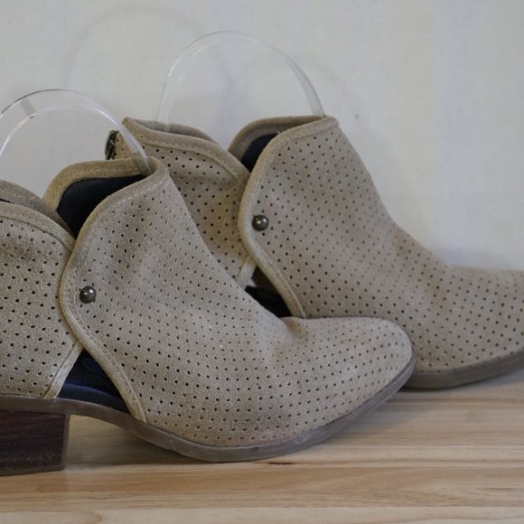 Adam Tucker | Shoes | Adam Tucker By Me Too Perforated Suede Ankle Boot ...